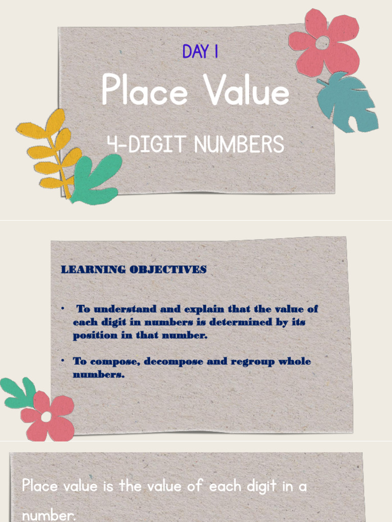 25 - Sept - RES 3 Place Value and Compose Decompose | PDF