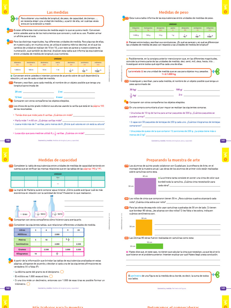 Medidas de Peso, Longitud y Capacidad | PDF | Kilogramo | Litro