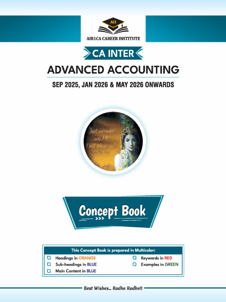 CA Inter Advanced Accounting Concept Book | PDF