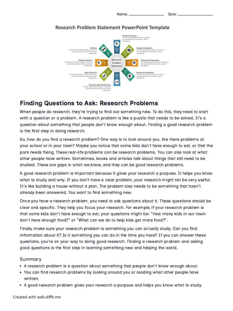 Finding Research Problems Effectively | PDF | Noun | Vocabulary