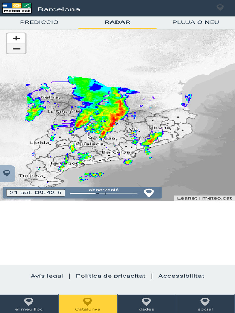 Radar Meteorològic de Precipitació A Catalunya Meteocat | PDF