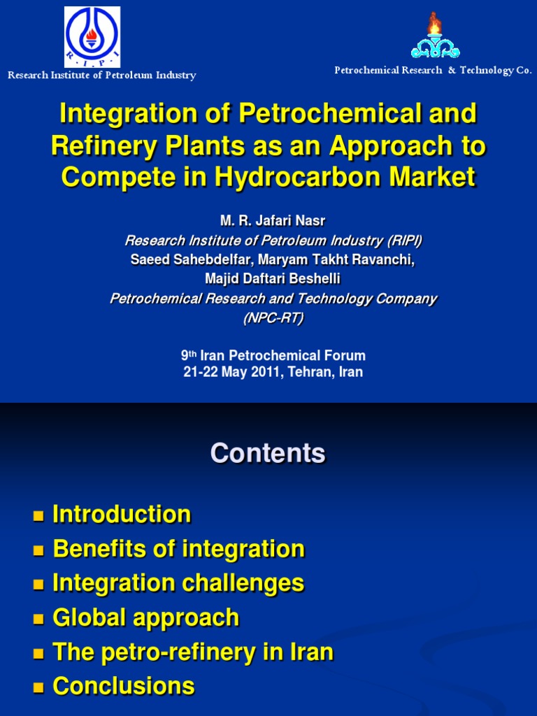 Integration of Petrochemical and Refinery Plants As An Approach To ...