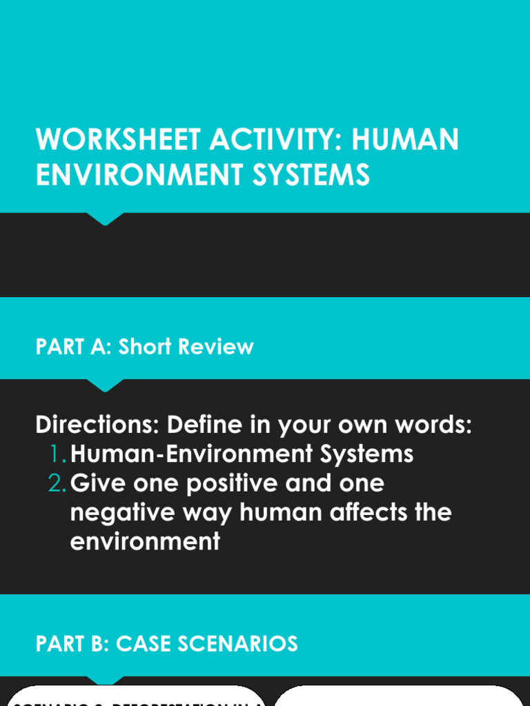 Human Environment Systems Worksheet - PPTX 20250917 142503 0000 | PDF