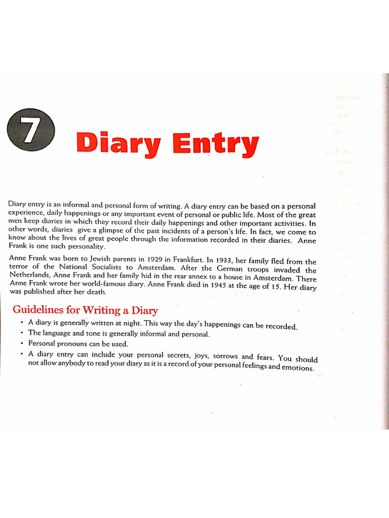 Diary Entry | PDF
