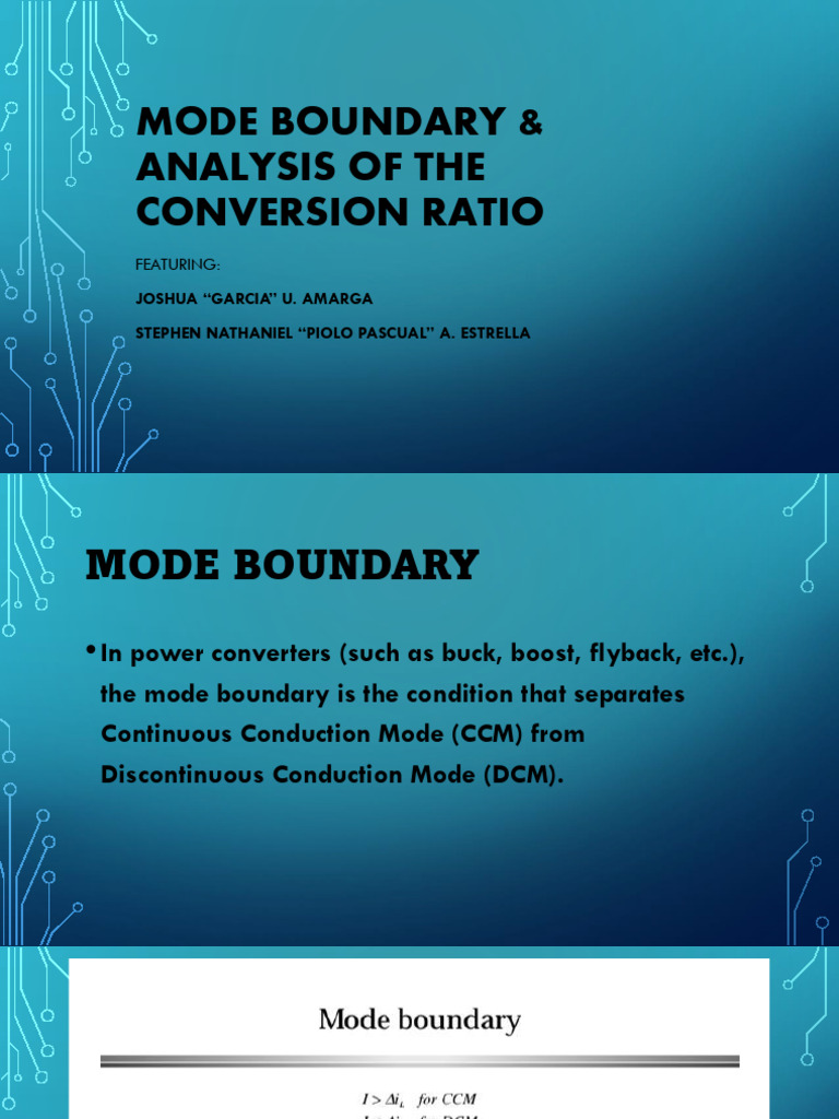 Mode Boundary and Conversion Ratio Analysis | PDF