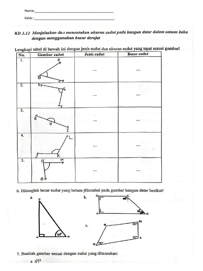 Math Sudut (REAGAN) | PDF