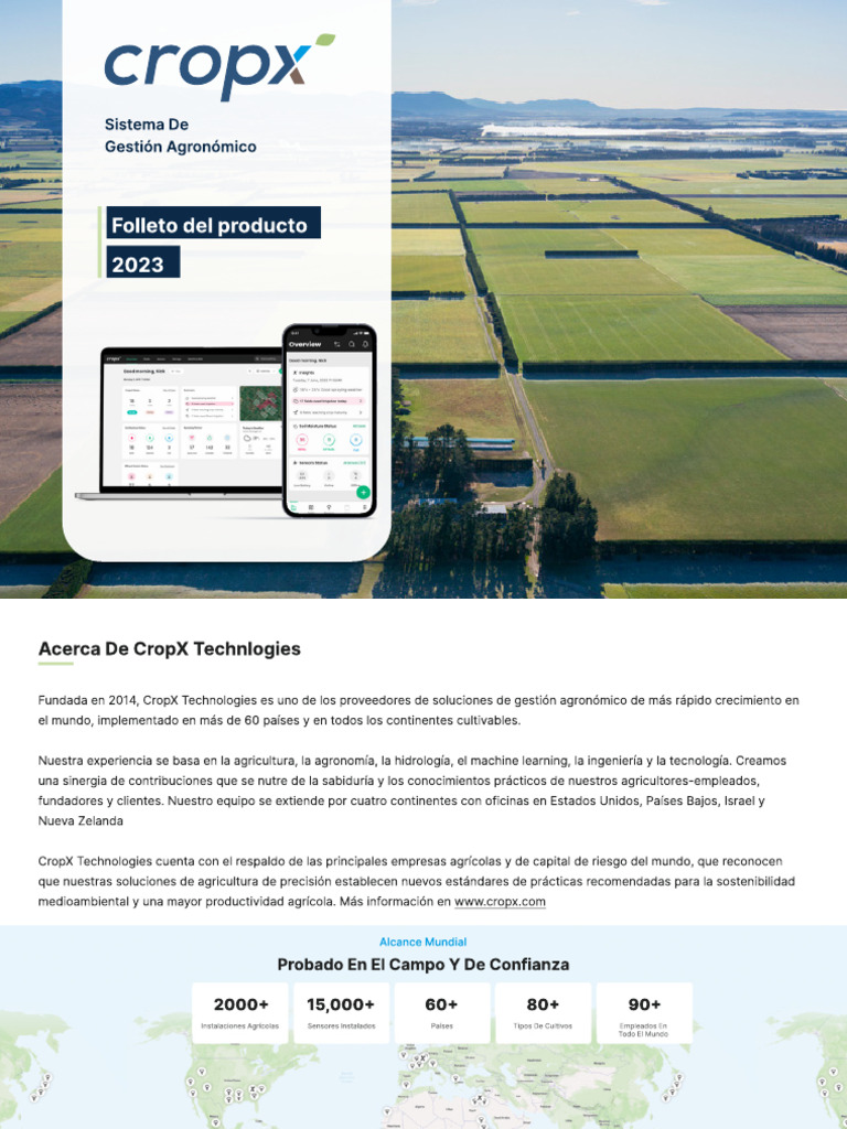 CropX System Product Brochure - Español - Email | PDF | Riego | Agricultura