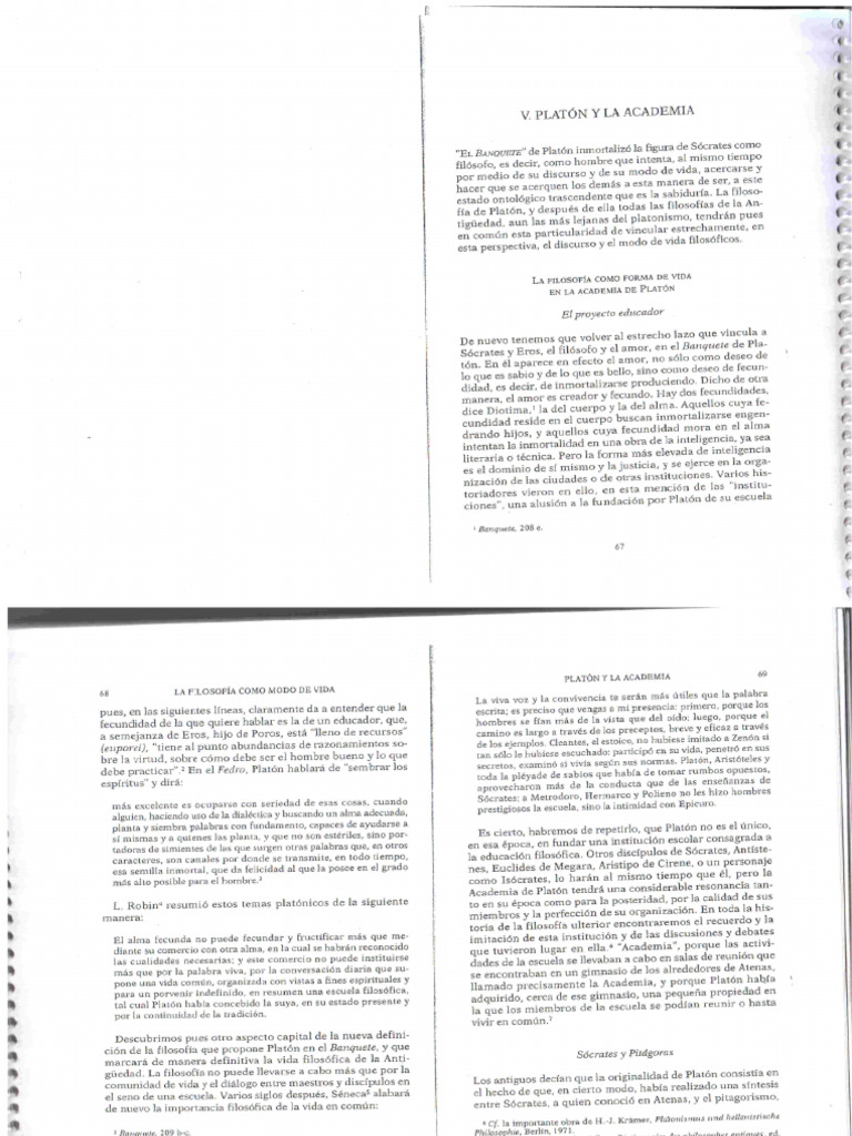 Filosofía y Educación en la Academia de Platón | PDF | Platón | Sócrates