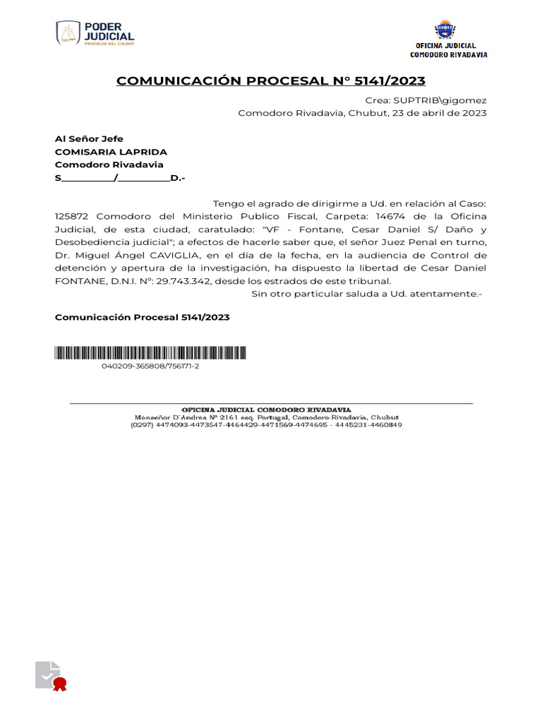 Otras Comunicaciones 5141-2023 | PDF