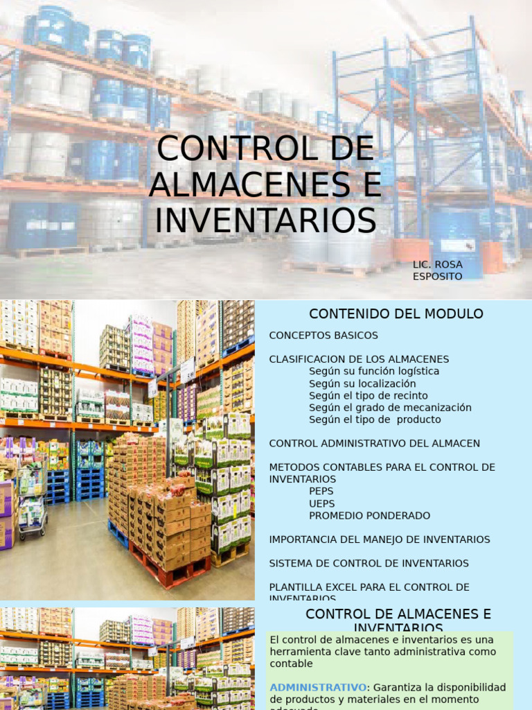 Control de Almacenes e Inventarios | PDF | Almacén | Logística