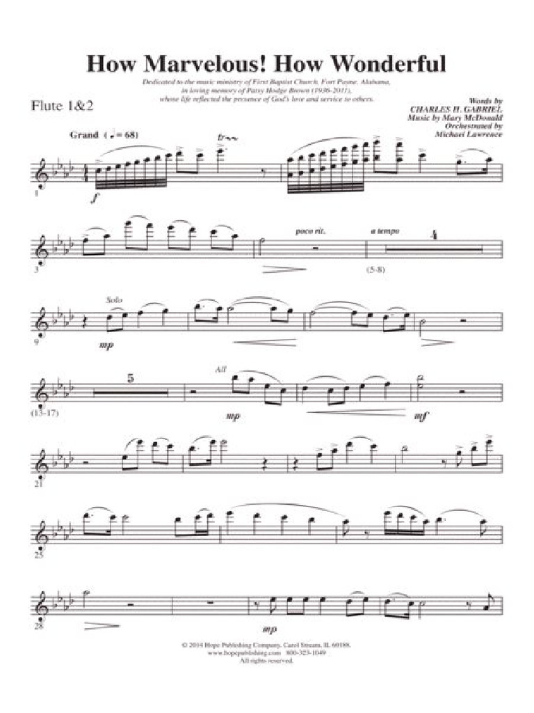 How Marvelous! How Wonderful Orchestre | PDF