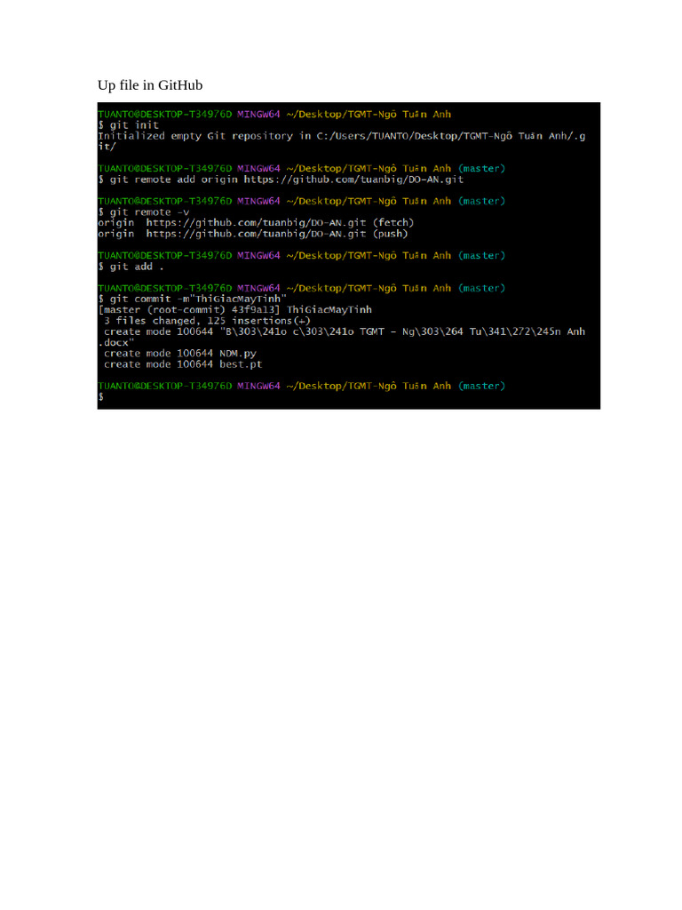 Up File in GitHub | PDF