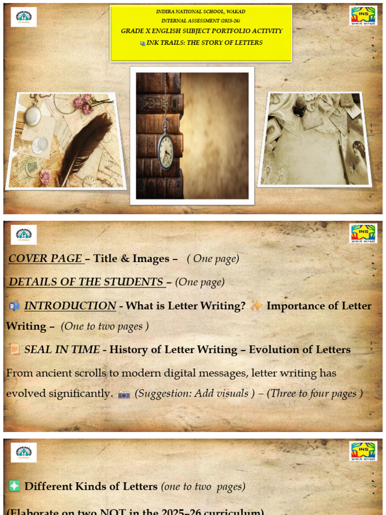 Grade X English Letter Writing Portfolio | PDF