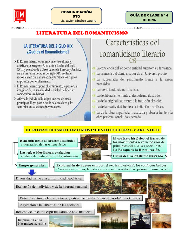 Guia de Clase #4 - III Bim-5to-Romanticismo-2025 | PDF