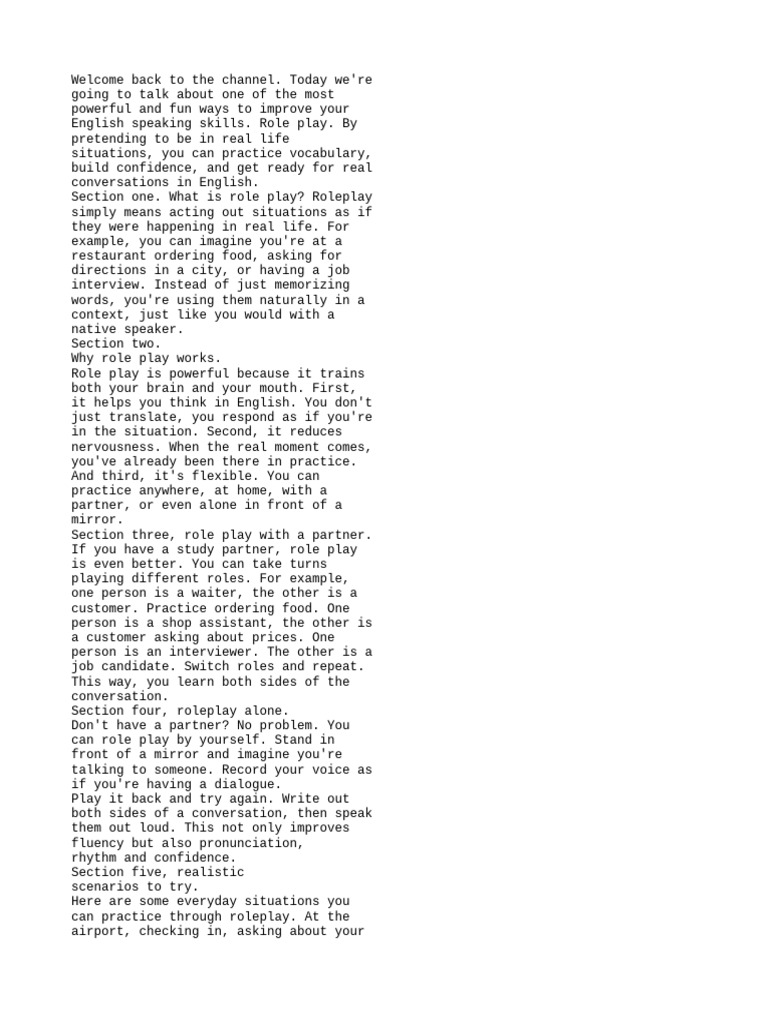 (English (Auto-Generated) ) Use Role Play To Practice Real Situations ...