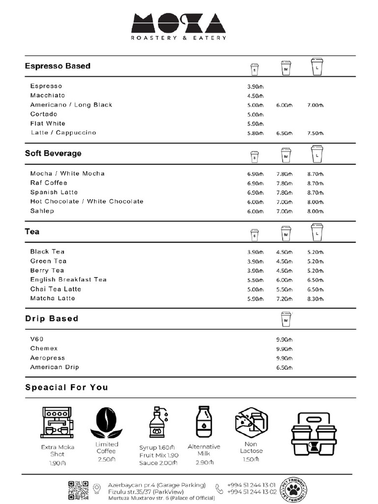 Moka Menu | PDF