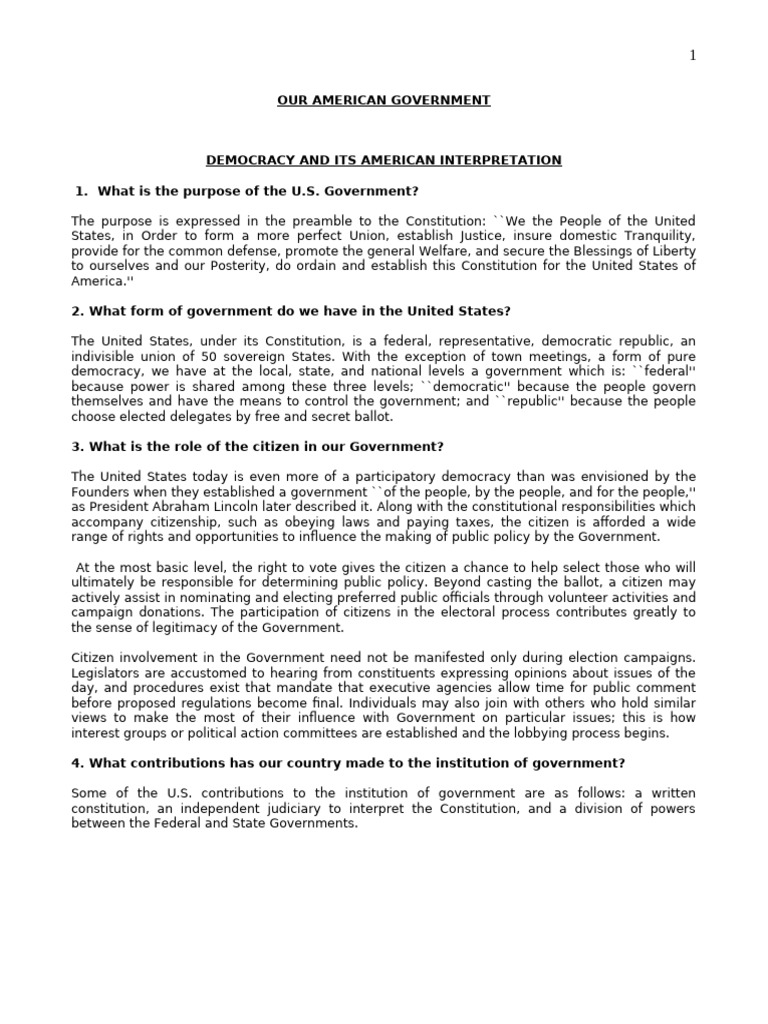 Understanding American Government Basics | PDF | United States House Of ...