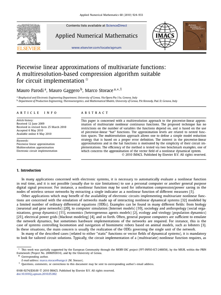 Piecewise Linear Approximations of Multivariate Functions | PDF ...