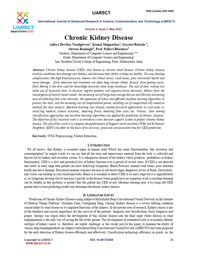 Paper 6 | PDF | Chronic Kidney Disease | Artificial Intelligence