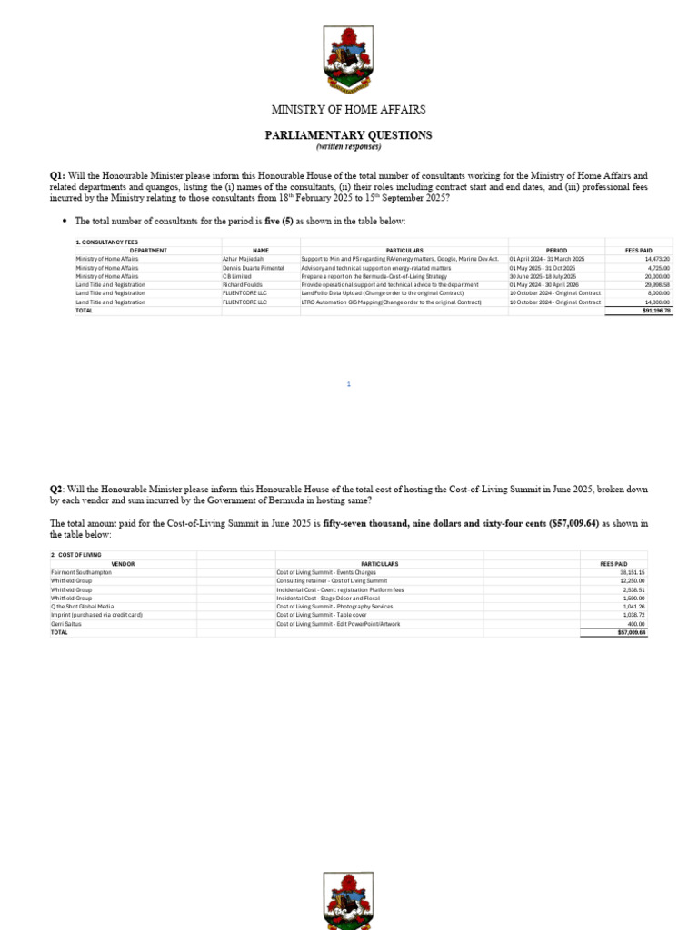 Ministry of Home Affairs Parliamentary Questions and Answers | PDF ...