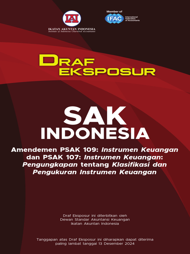 Draf Eksposur Amendemen PSAK 109 Dan PSAK 107 | PDF