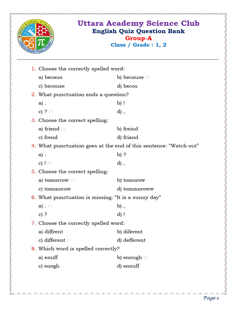 A Group Question Bank - 1,2 | PDF | Syntactic Relationships | Semantics