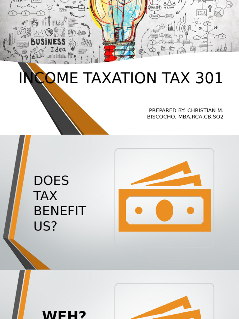 Income Taxation Tax 301 For Student 054006 | PDF | Taxes | Income Tax