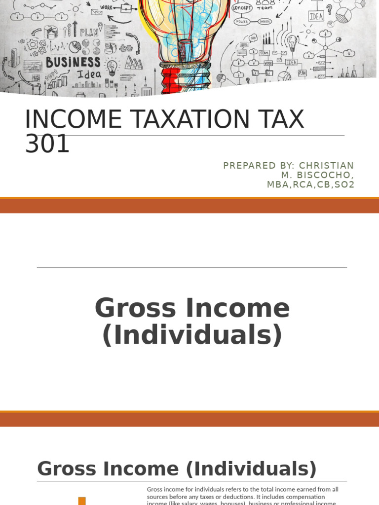 Income Taxation Tax 301 Week 3 5 Student 050537 | PDF | Tax Deduction ...