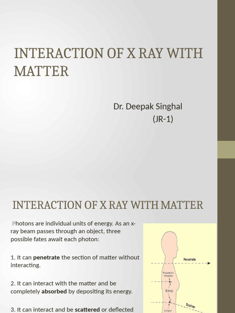 Interaction of X Ray With Matter | PDF | Photoelectric Effect | Electron