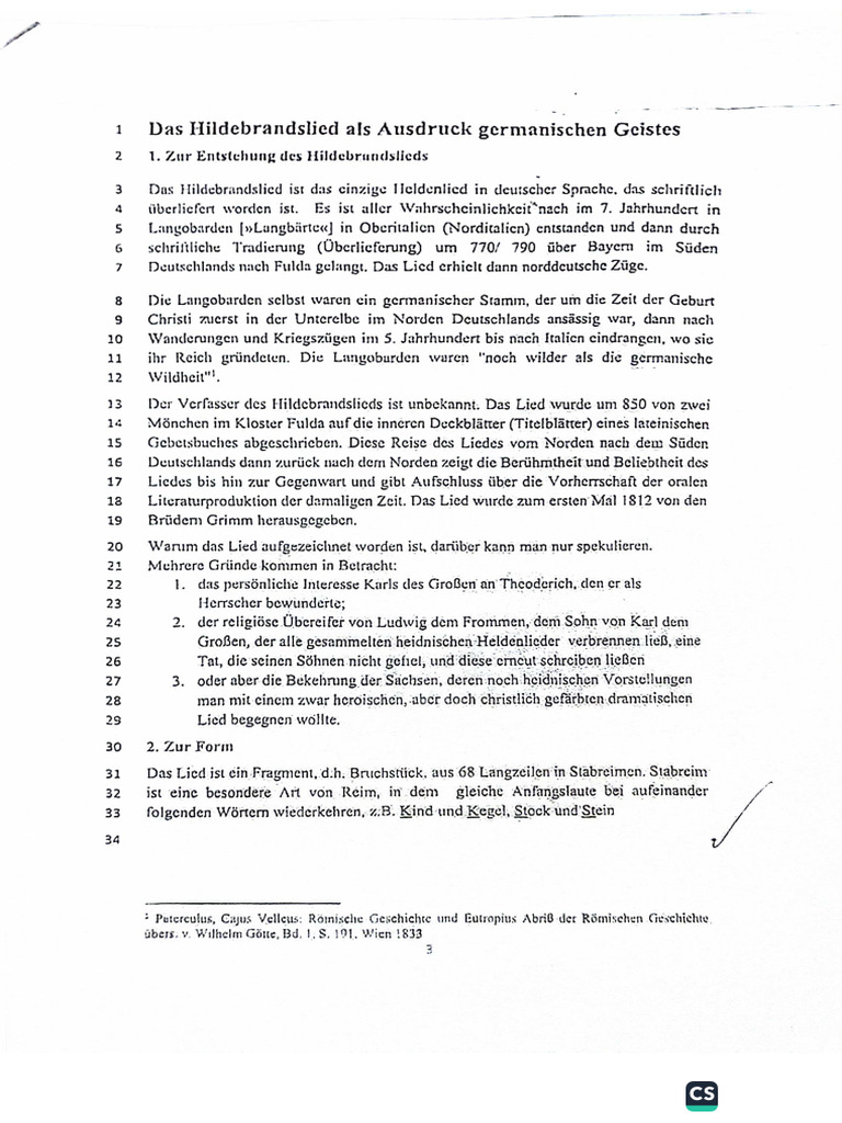 Hildebrand Lied | PDF