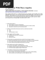 Maya Angelou: Insights from 10 Questions | PDF | Maya Angelou