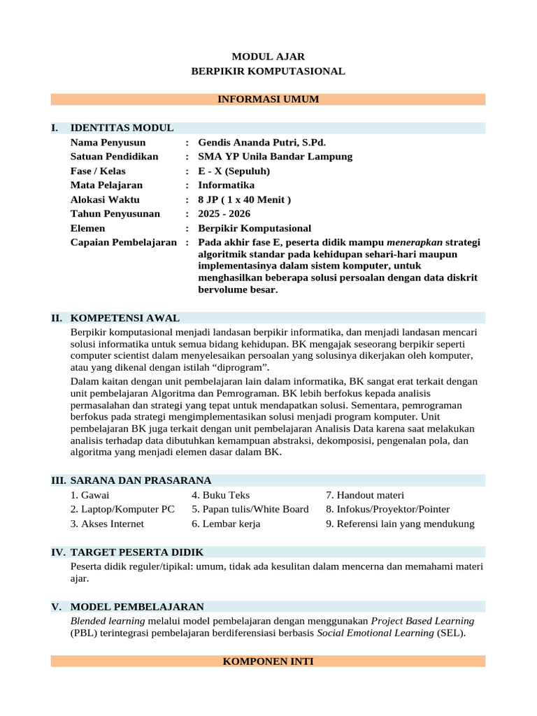8 Modul Ajar Bab 1 - Struktur Data Dan Algoritma | PDF