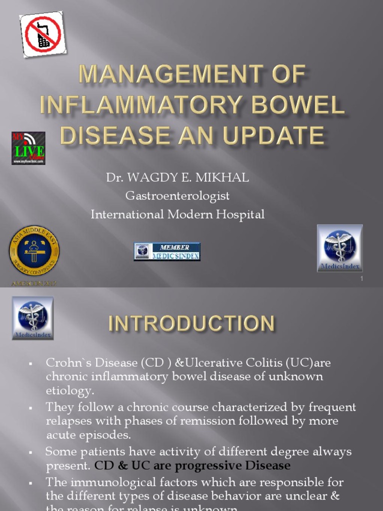 Management of Ibd - 15 March y Mikhail | PDF | Inflammatory Bowel ...