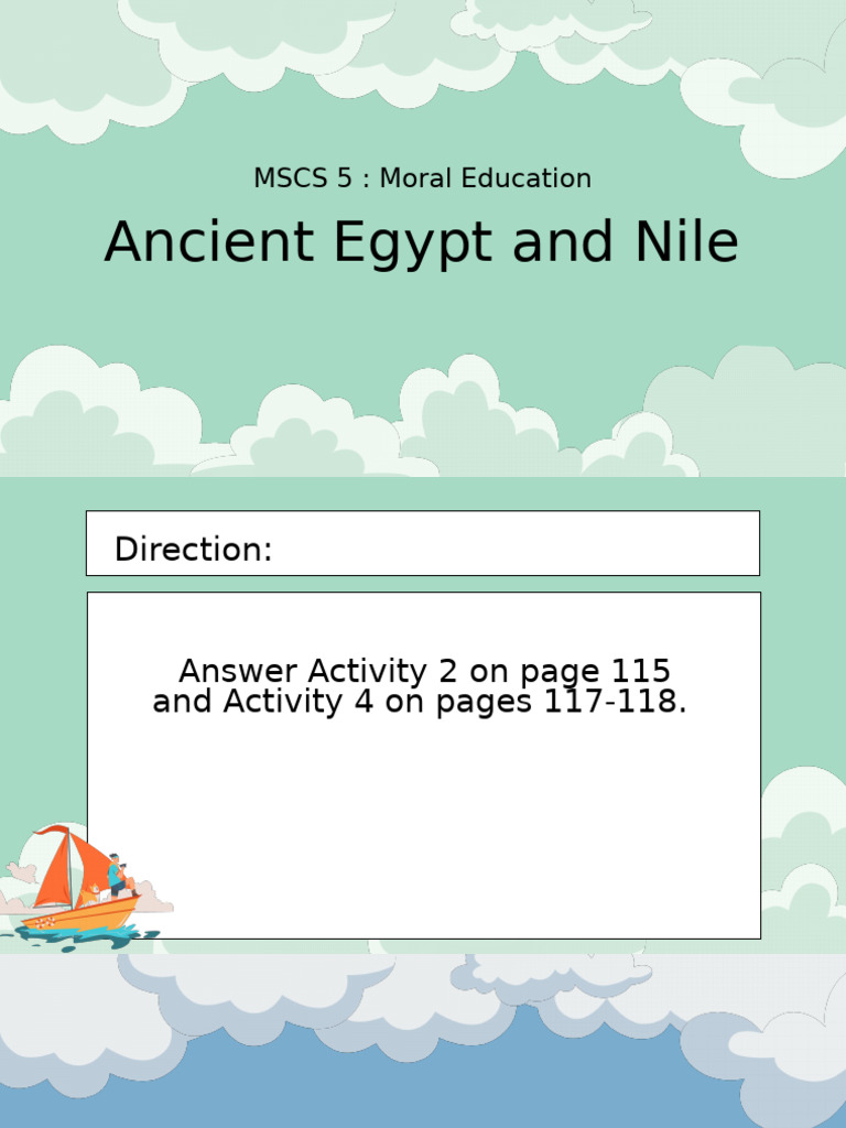 WEEK-4-DAY-1-MSCS-5 - Activity For Ancient Egypt and Nile | PDF