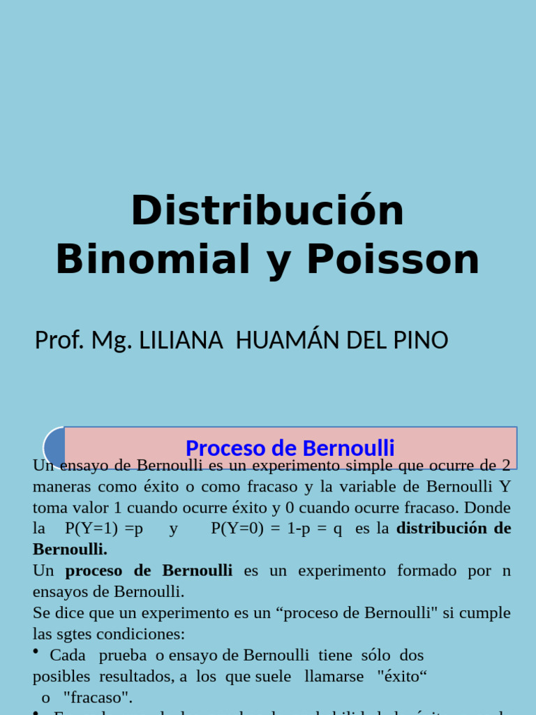 Binomial-Poisson y Proceso de Poisson | PDF | Distribución de veneno ...