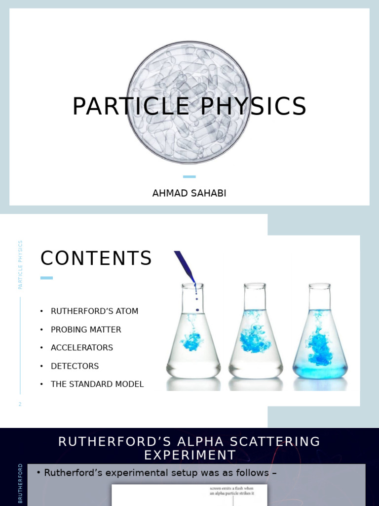 Particle Physics Slides | PDF | Atomic Nucleus | Elementary Particle