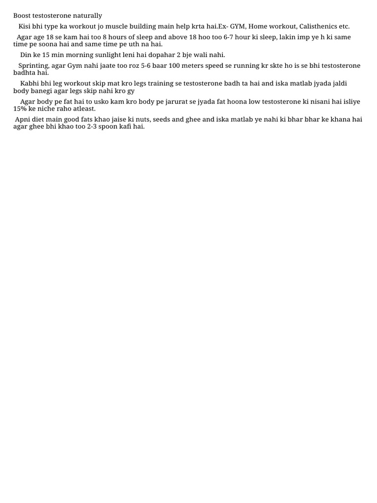 Testosterone Boost Karny Ki Tips or Easy Exercises. Boost Your ...