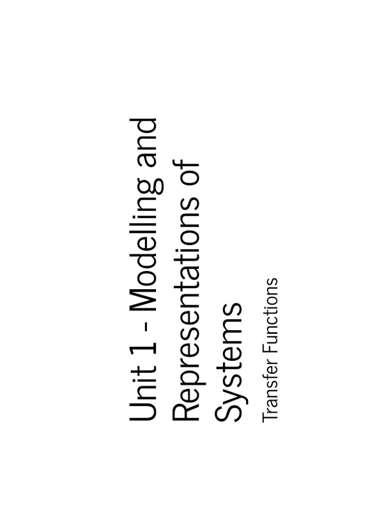 Unit 1 - Transfer Functions | PDF