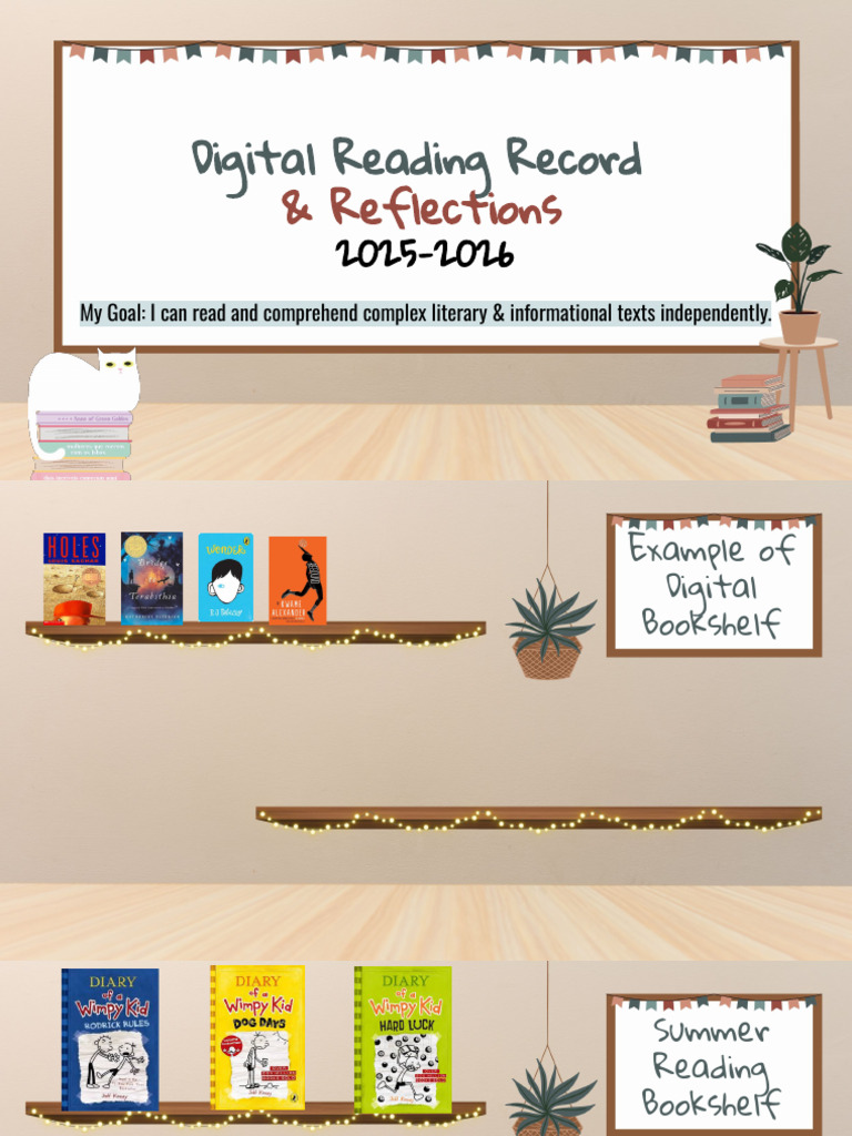 Digital Reading Record & Reflections 2025-2026 | PDF
