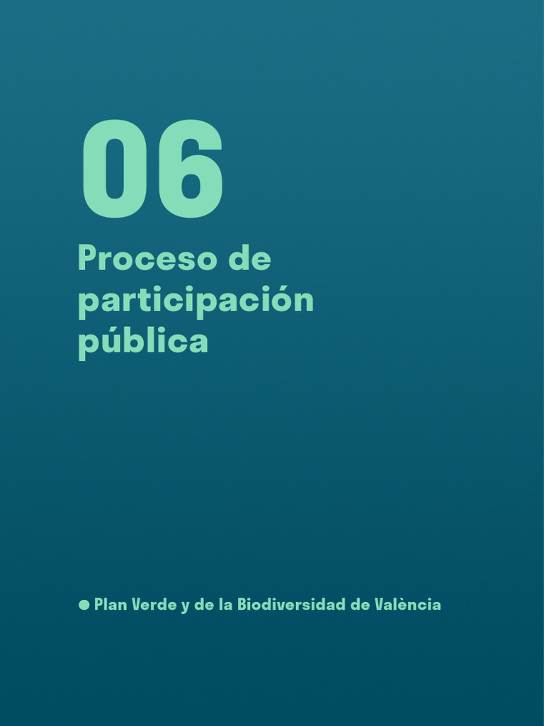 Proceso de Participación Pública: Plan Verde y de La Biodiversidad de ...