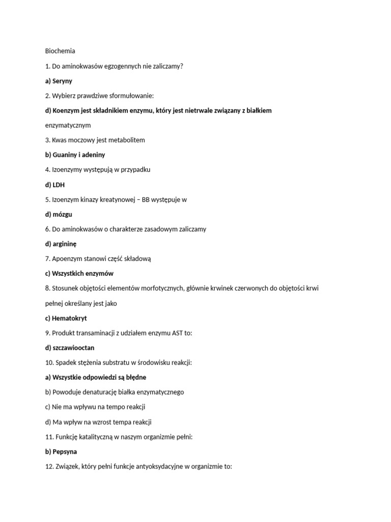 Biochemia | PDF