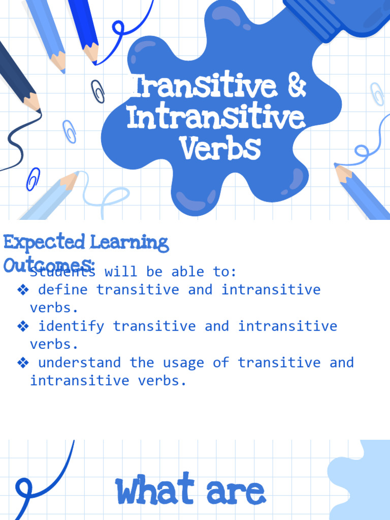 Understanding Transitive and Intransitive Verbs | PDF | Verb | Object ...