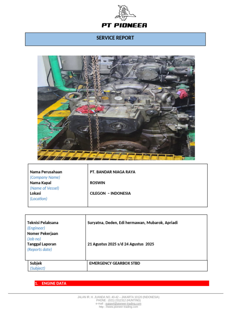 Roswin Gearbox STBD | PDF