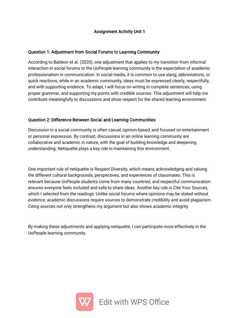 Assignment Acti-WPS Office | PDF