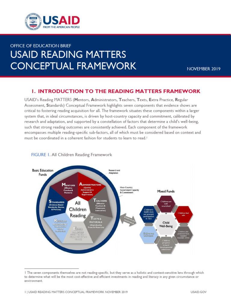 USAID Reading Matters Framework Overview | PDF | Teachers | Literacy