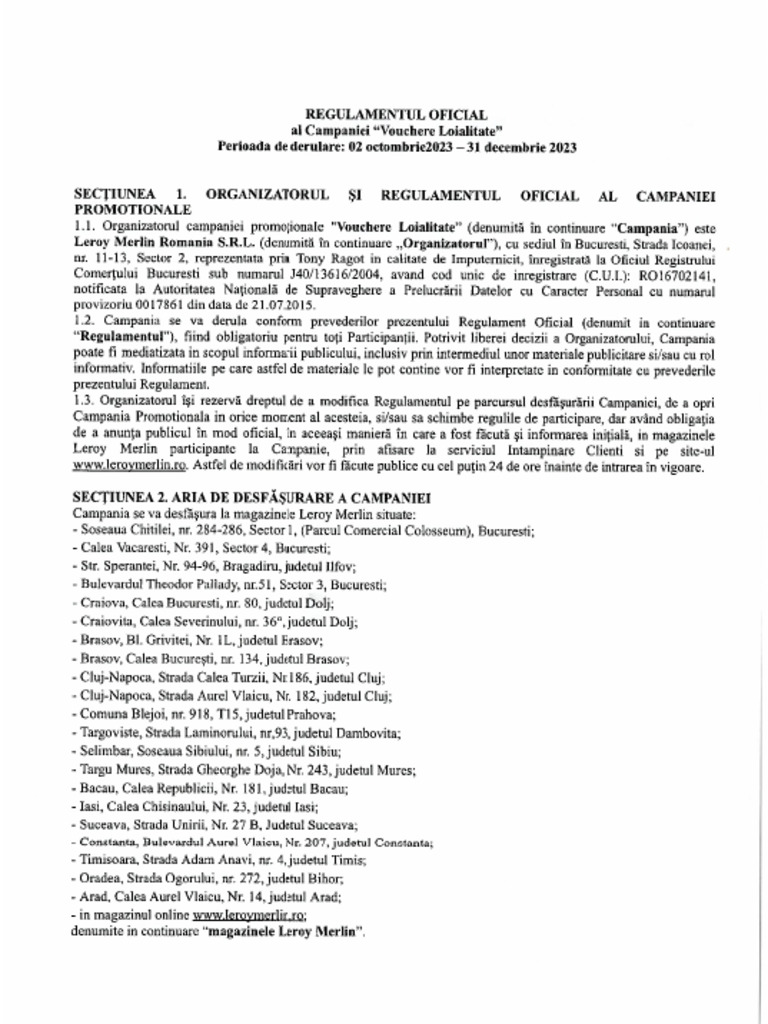 Regulament Campanie Aa1 Aa9 Vouchere Loialitate | PDF