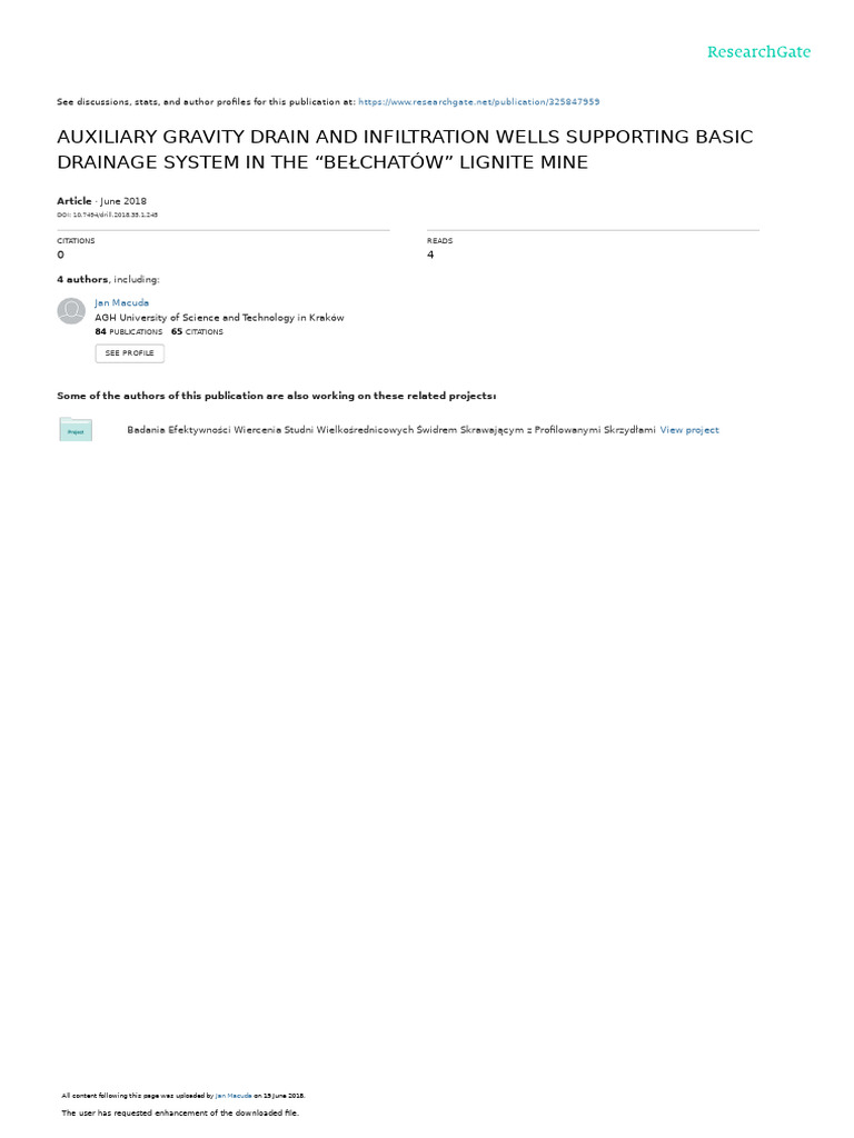 Auxiliary Gravity Drain and Infiltration Wells | PDF | Hydrogeology ...