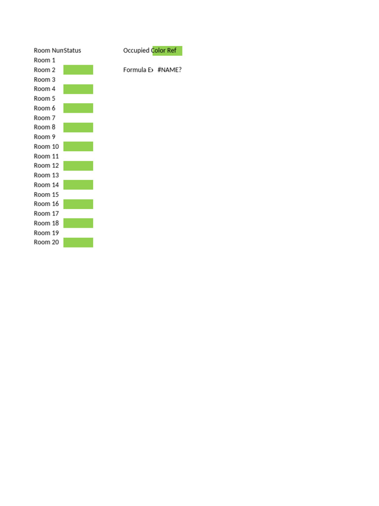 Hotel Occupancy Template Prefilled | PDF