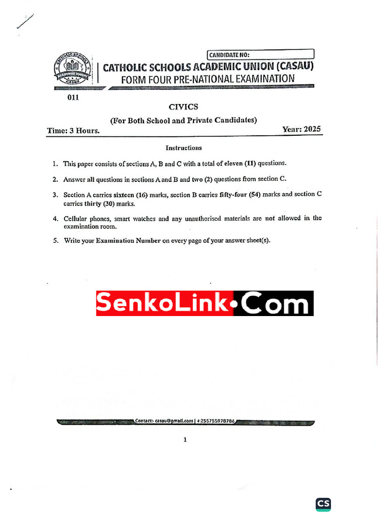 Civics Casau f4 Senkolink - Com 2025 | PDF