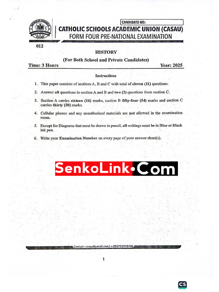 History Casau f4 Senkolink - Com 2025 | PDF